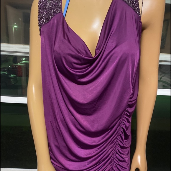 MXM | Tops | Plus Beautiful Embellished Purple Top | Poshmark
